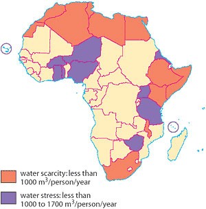 Africa Water Scarcity Map