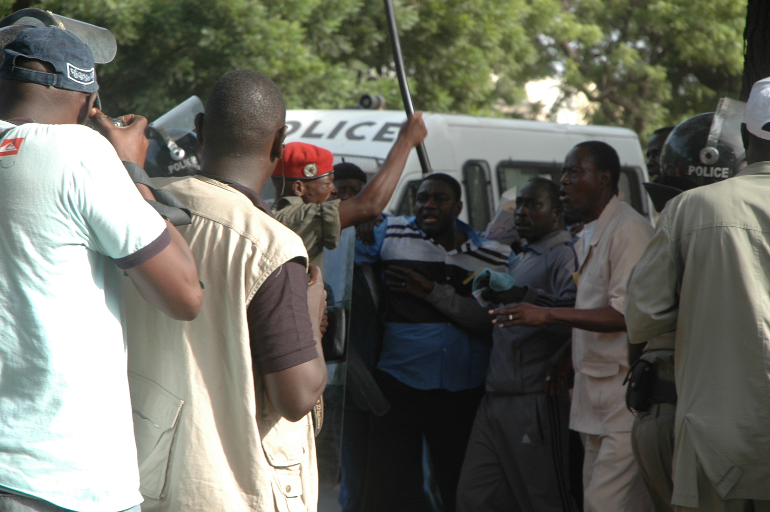 Protesters clash with riot police in the Senegalese capital during a ...