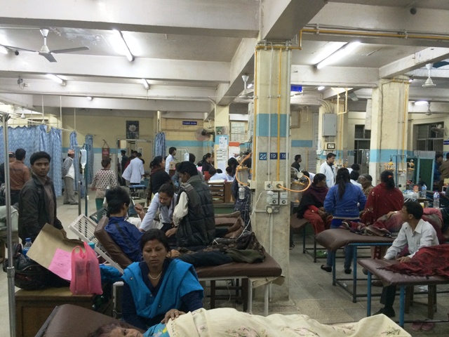 Inside a hospital in Kathmandu. Access to healthcare remains a key ...