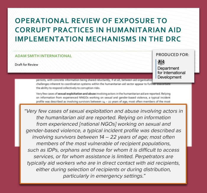 The New Humanitarian | New Congo aid corruption report
